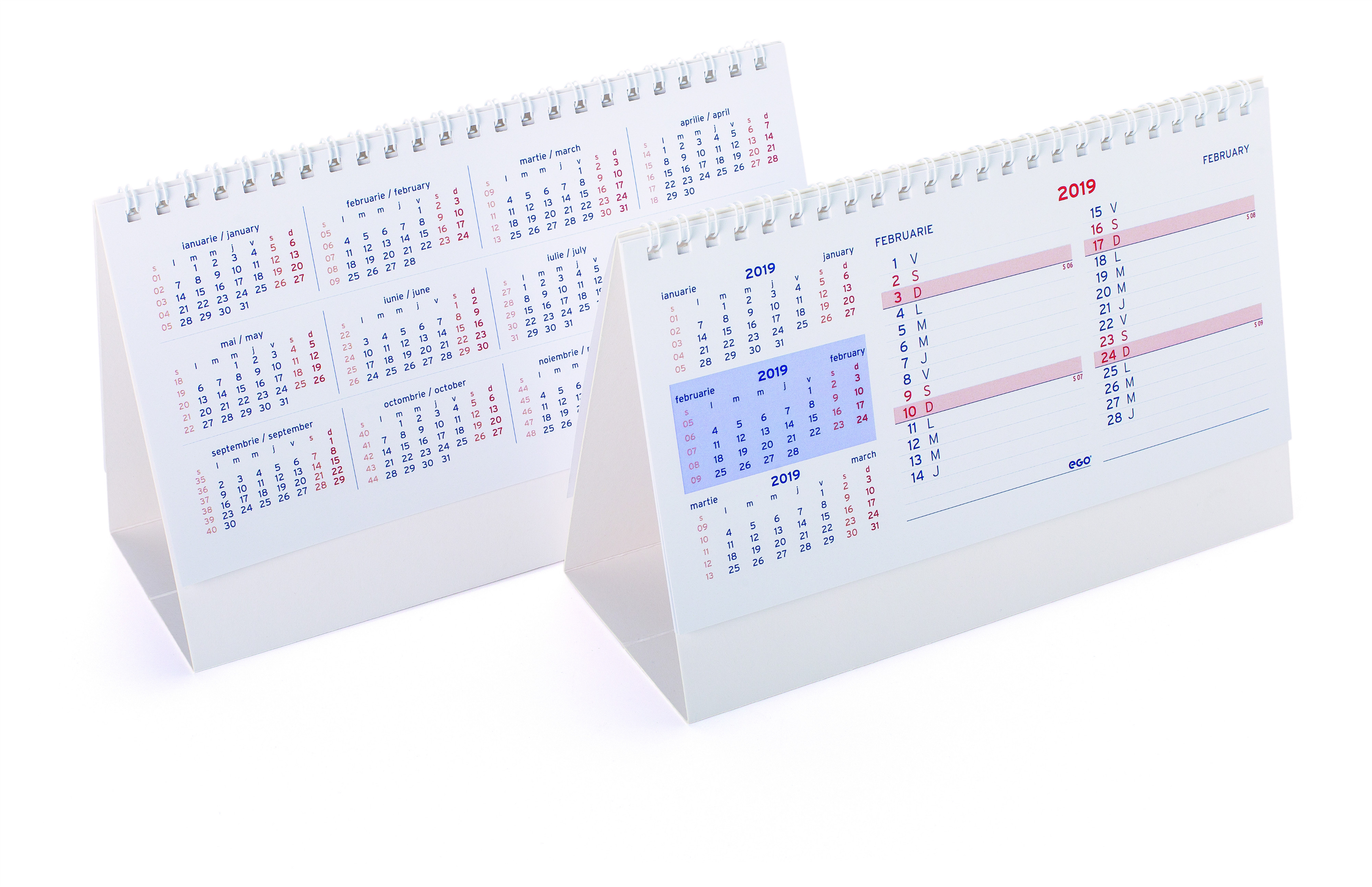 Calendar triptic de birou - Agende si calendare